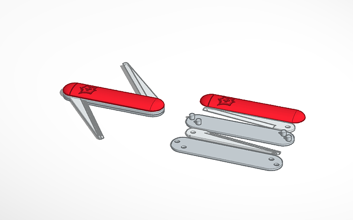 3D design Swiss Army Knife - Tinkercad