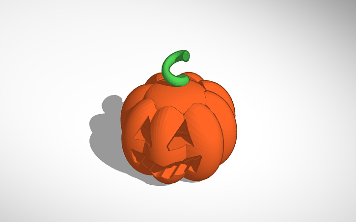 3D design 🖤🧡 HALLOWEEN PUMPKIN!!! 🧡🖤 - Tinkercad