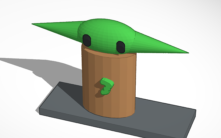 3D design Baby Yoda | Tinkercad