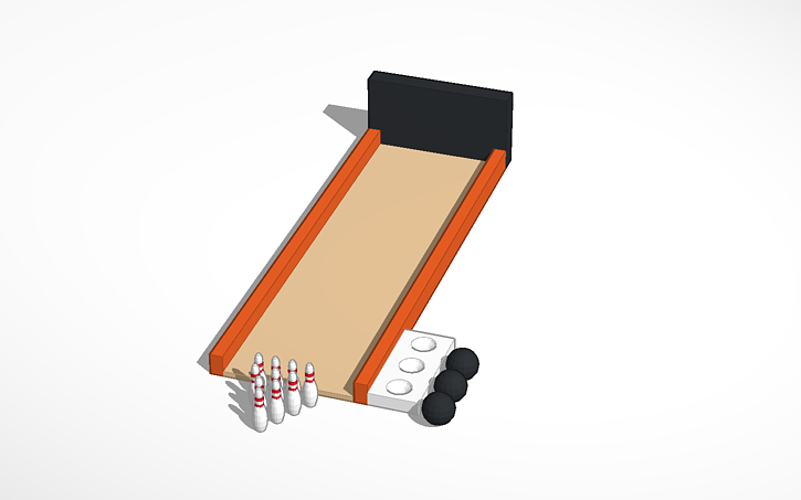 3D design MINI BOWLING - Tinkercad