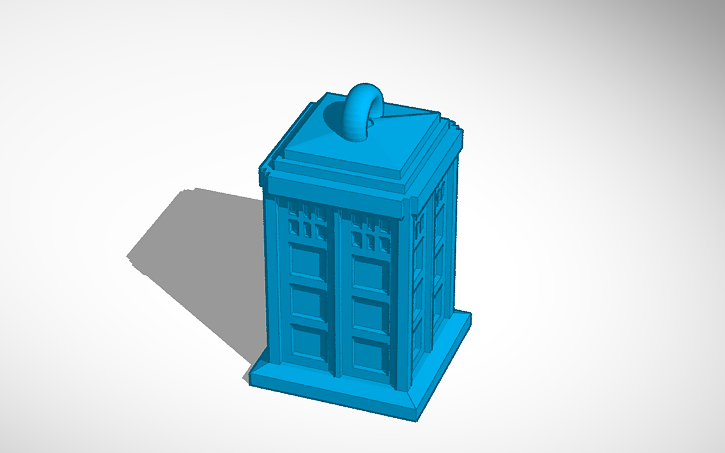 3D design Tardis Xmas Tree Ornament | Tinkercad