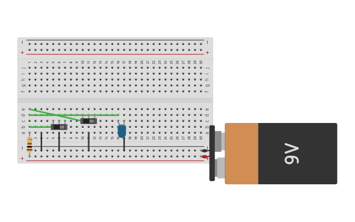Circuit design NOR gate using transistor - Tinkercad