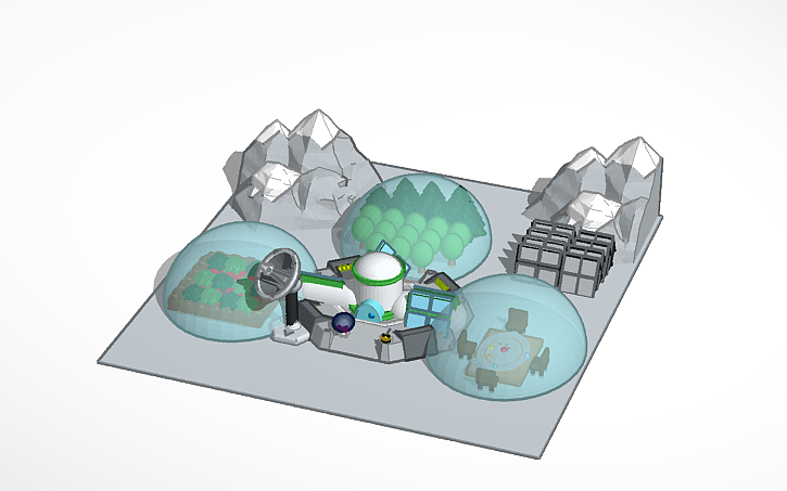 3D design Base lunar - Tinkercad