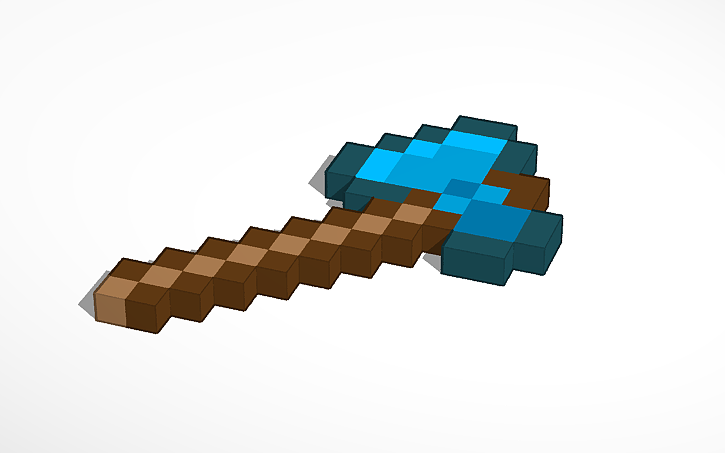 3D design Minecraft Axe | Tinkercad