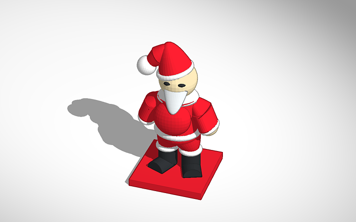3D design Santa Statue - Tinkercad