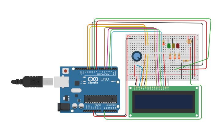 Circuit design practical test 1 - Tinkercad