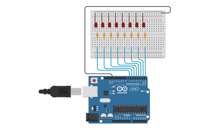 Circuit design Practical 1 - Program 1 - Tinkercad