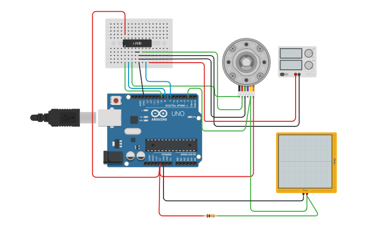 Circuit Design Servomotores Tinkercad