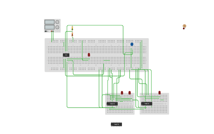 Circuit design Binary Counter Circuit | Tinkercad