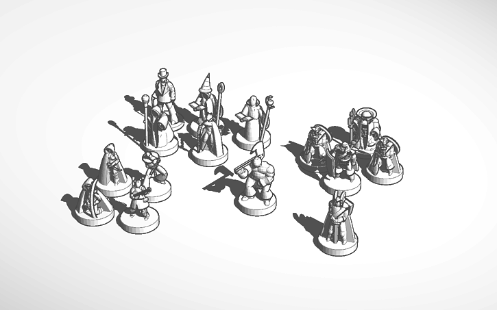 3D design DnD Minifigure collection (NOT MINE)(i just put them all in ...