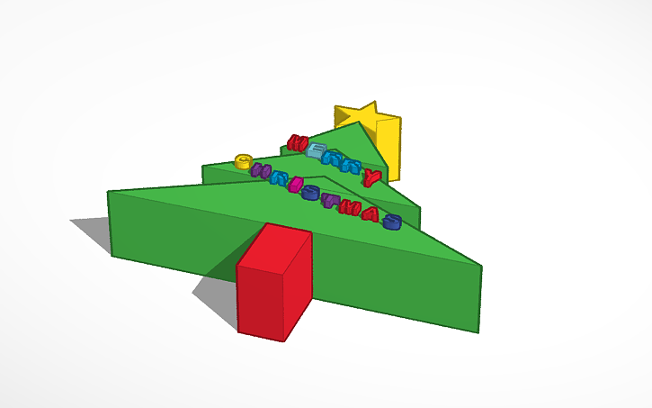 3D design Merry Christmas | Tinkercad