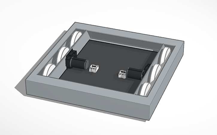3D design FRC robot 2020 30in x 30in chassis - Tinkercad