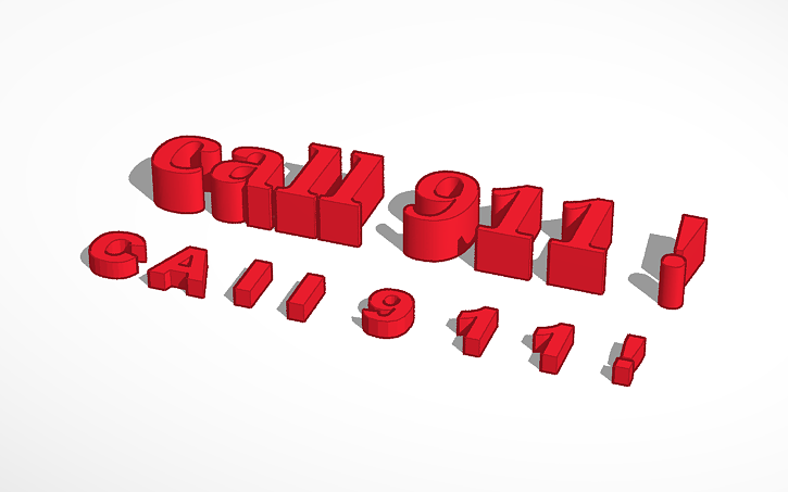 3D design call 911 | Tinkercad