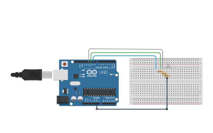 Circuit design Progetto Arduino Due RGB - Tinkercad