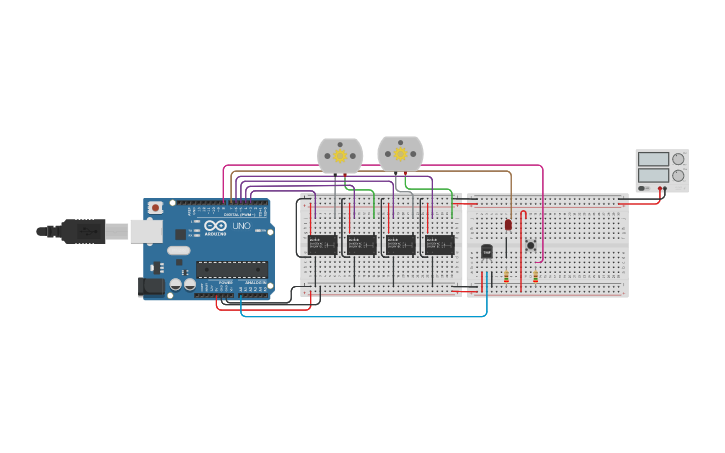 Circuit design Panel Solar Arduino - Tinkercad