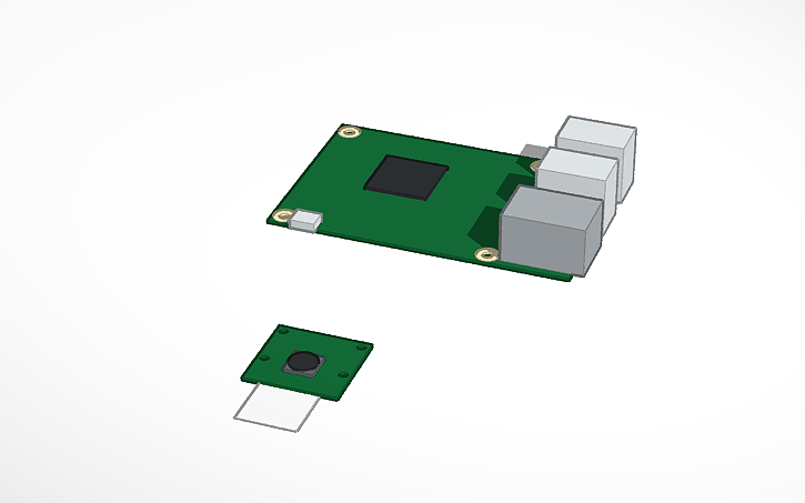 3d Design Raspberry Pi 3 B And Camera Module Tinkercad