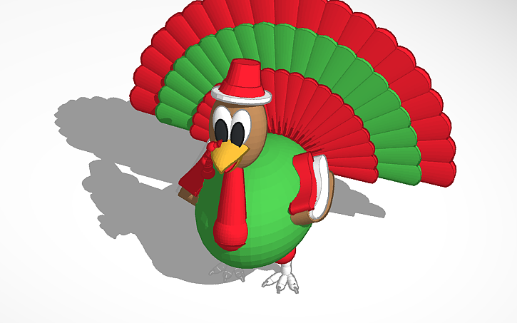 3D design Christmas Turkey - Tinkercad