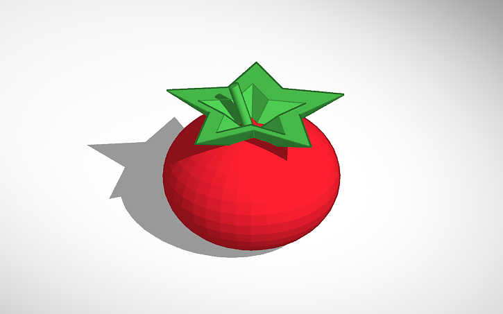 3D design tomate - Tinkercad