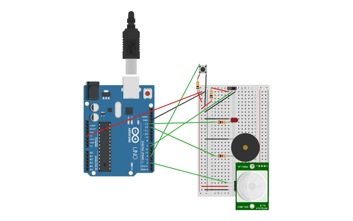 Circuit design Quillan and Sjeng Alarm System Arduino School Exam ...
