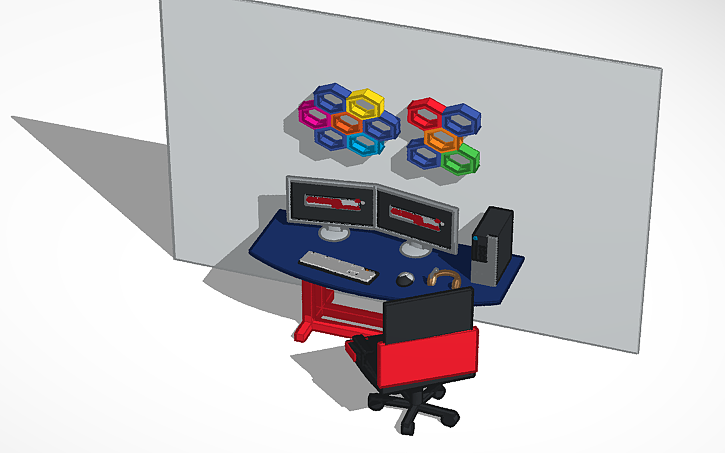3d Design Home Computer Desk Tinkercad