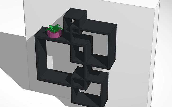 3D design MODERN WALL MOUNTED SHELF - Tinkercad