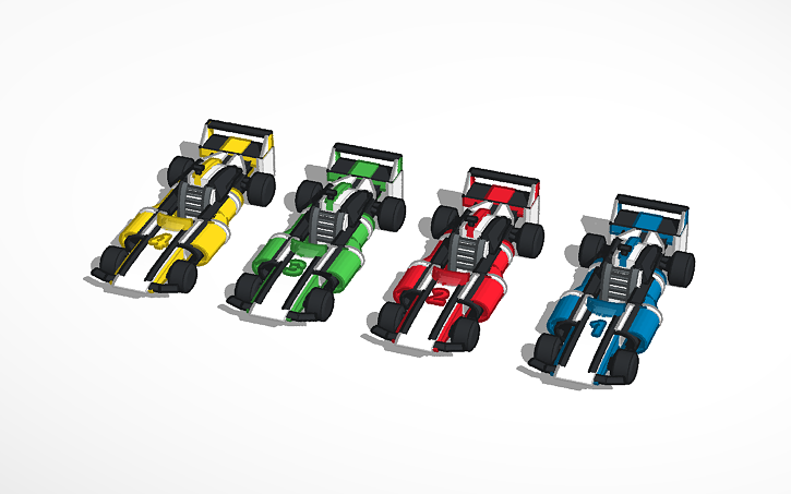 3D design F1 Race Cars - Tinkercad