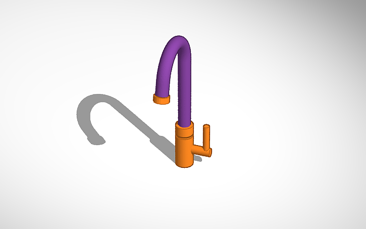 3D design Kitchen sink faucet 1:12 - Tinkercad