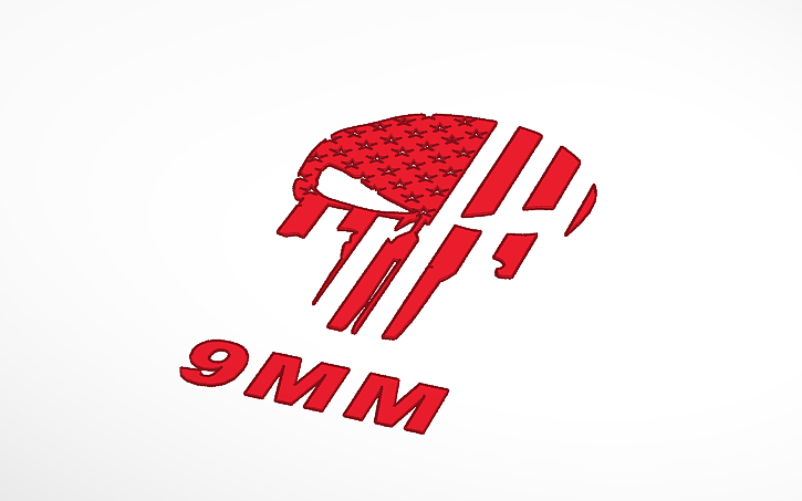 3D design Punisher 9mm LOGO | Tinkercad