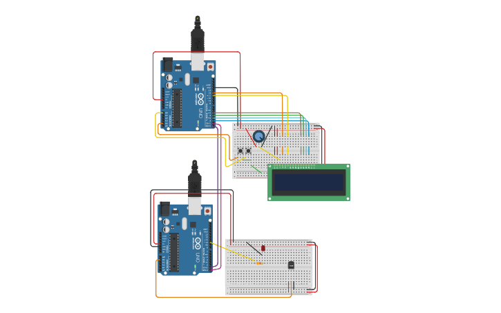 Circuit Design Komunikasi Serial Tinkercad