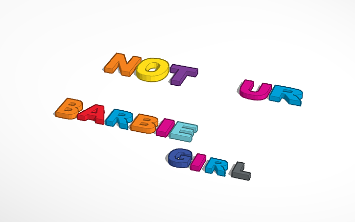 3D design barbie girl - Tinkercad