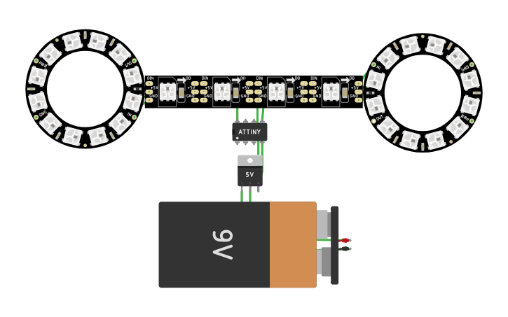 Circuit design 0-0 NeoPixel - Tinkercad
