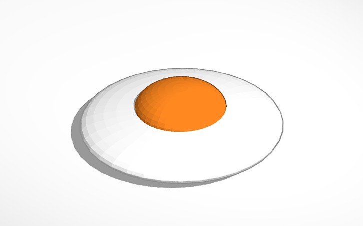 3D design telor ceplok - Tinkercad