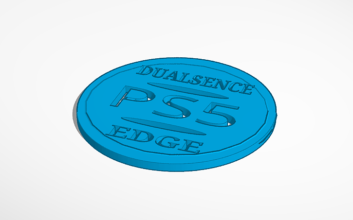 3D design PS5 coaster - Tinkercad