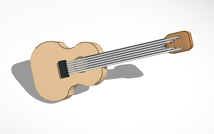 3D design Guitar - Tinkercad