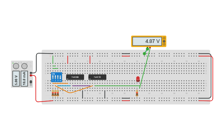 Circuit design simple B - Tinkercad