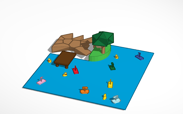 3D design Park Pond - Tinkercad