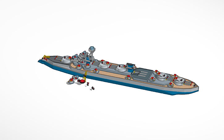 3D design Copy of (WIP) Maximum Battleship AFA Ichthyosaur II - Tinkercad