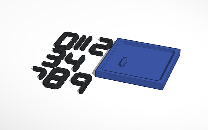 3D design Number Puzzle 1 | Tinkercad