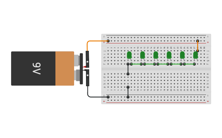 Circuit design Series circuit - Tinkercad