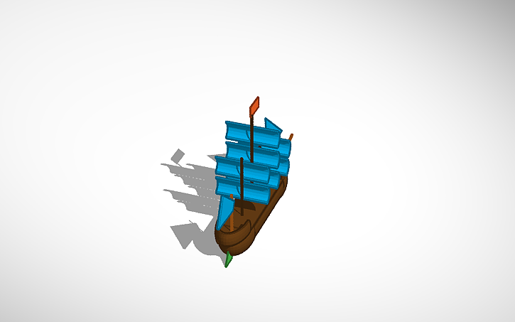3D design Basic Sail Ship - Tinkercad