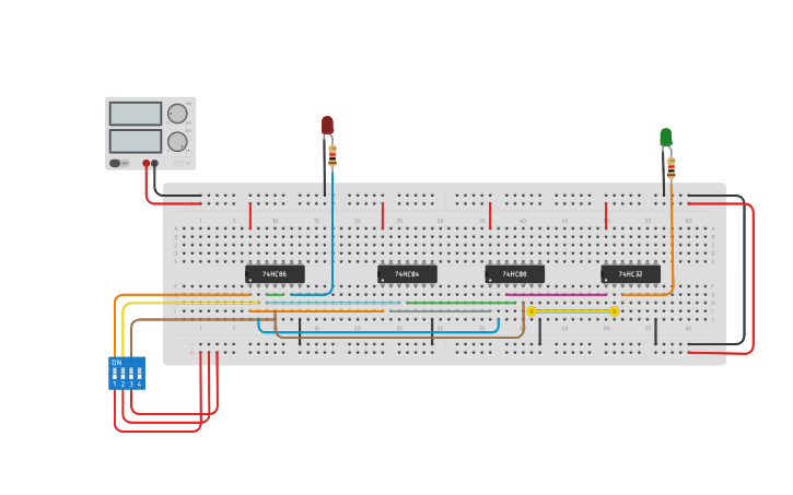 Circuit design Full Subtractor Using Ordinary Gates - Tinkercad