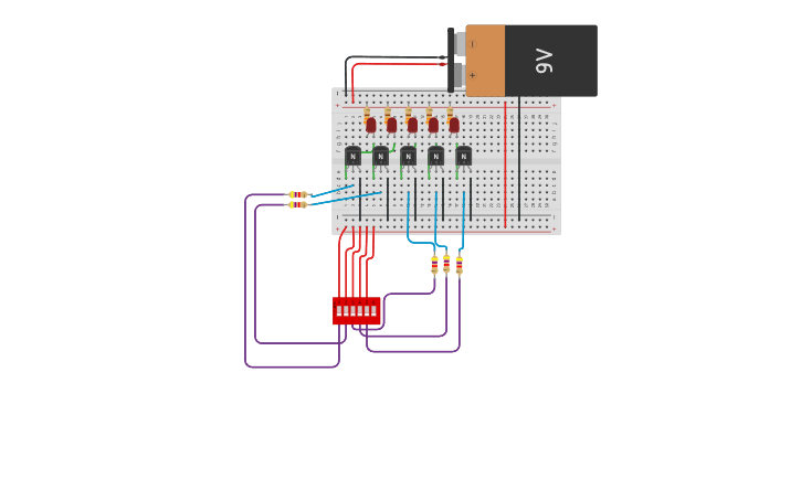 Circuit design Sensor de nivel de agua - Tinkercad Circuit design Sensor de nivel de agua - Tinkercad