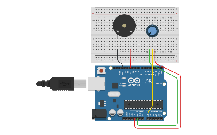 Circuit design speaker - Tinkercad