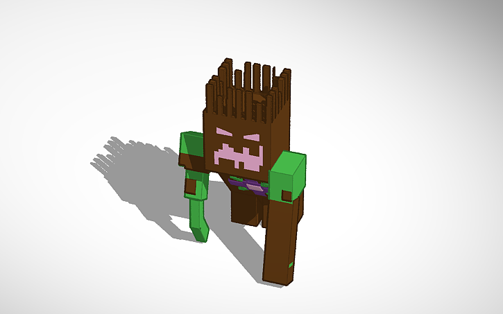 3D design Minecraft dungeons jungle abomination - Tinkercad
