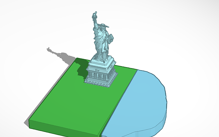 3D design statue of liberty - Tinkercad