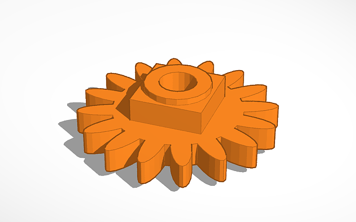 3D design 16 tooth gears - Tinkercad