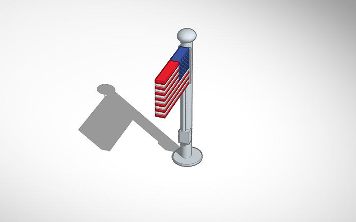 3D design American Flag - Tinkercad