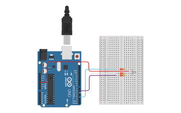 Circuit design 18b_Read ASCII String (use RGB led to indicator) - Tinkercad