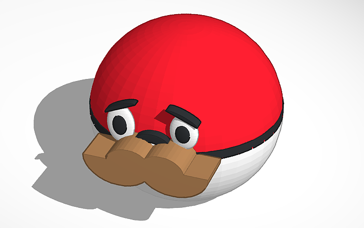 3D design Fancy Pokeball - Tinkercad