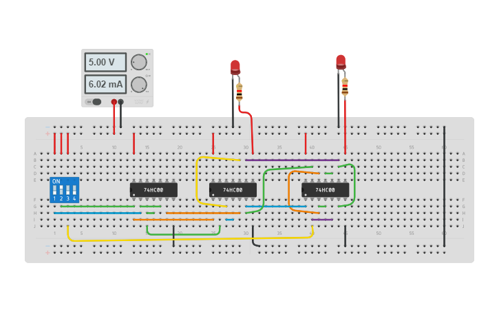 Circuit design full subtractor using nand gates - Tinkercad